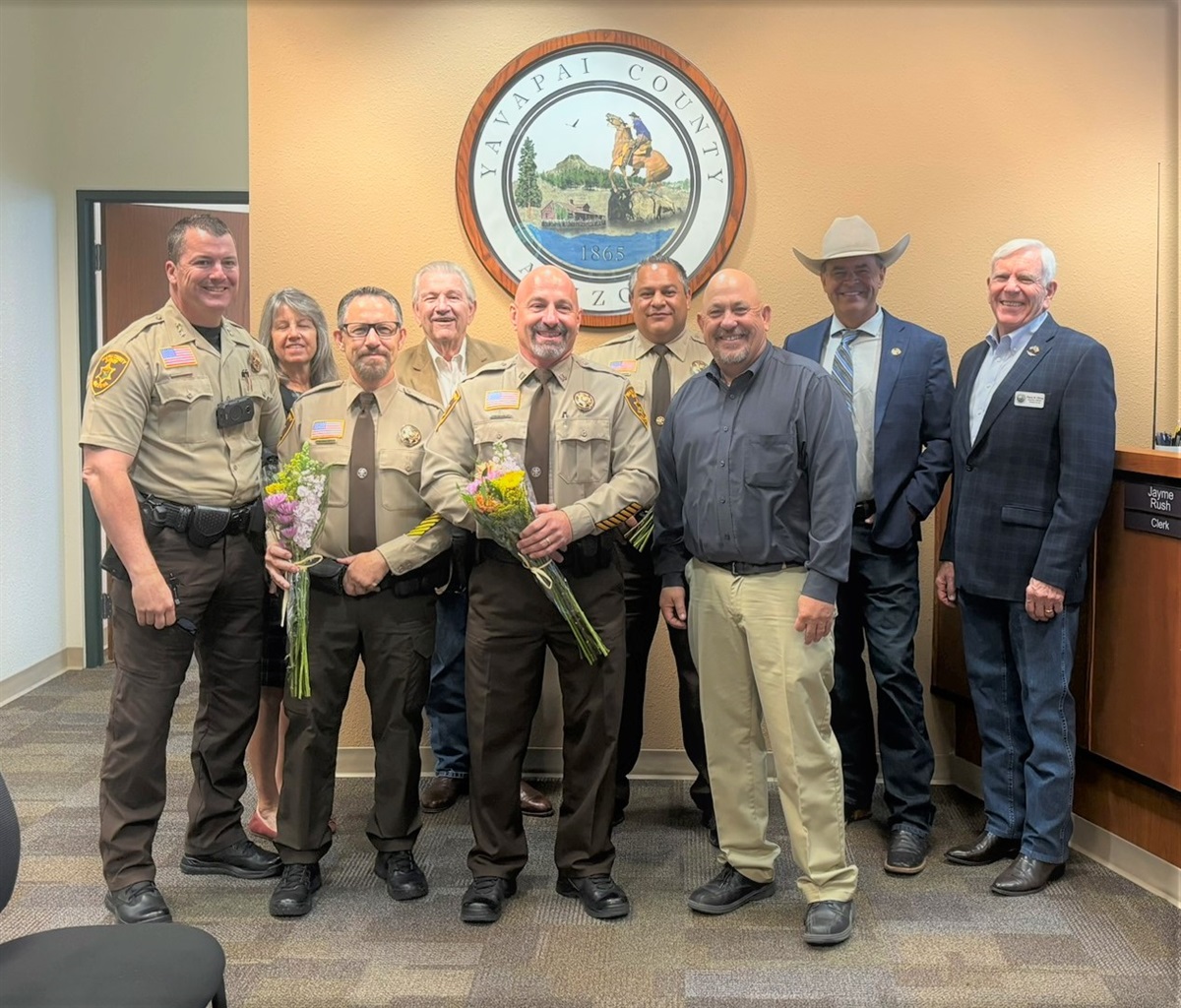 YAVAPAI COUNTY BOARD OF SUPERVISORS HONORS LONG-TIME YCSO PERSONNEL ...